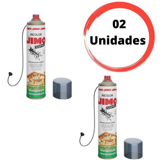 2 Tubos Inseticida Jimo Cupim spray 400ml com bico Aplicador ...