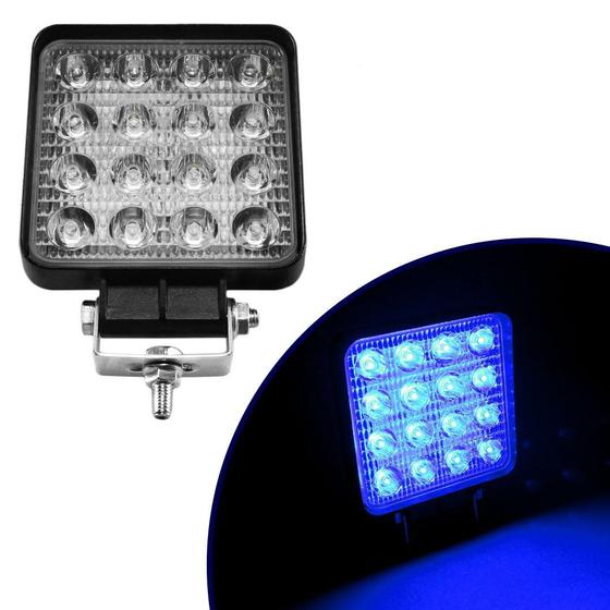 2 Und Farol De Led Azul 16 Leds 48W Pulverizador Agrícola - FX - Farol ...