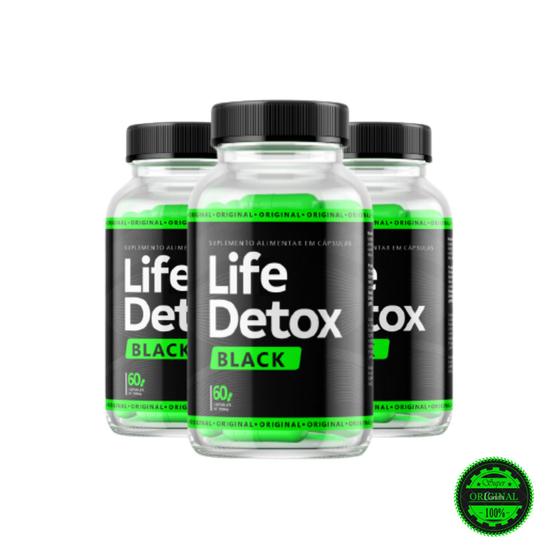 2 Uni Life Detox BLACK Caps 60 Cápsulas 500mg - life Black - Suplemento Detox - Magazine Luiza