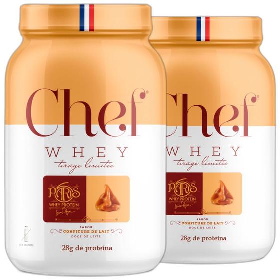 2 Whey Sem Lactose Muita Proteina Doce de Leite 800g - Chef - Chef Whey ...