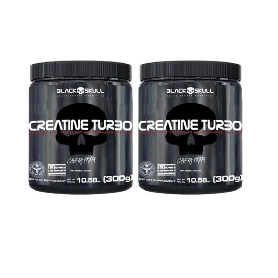 2 X Suplemento em pó Black Skull Creatine Turbo Creatina Turbo pote de ...