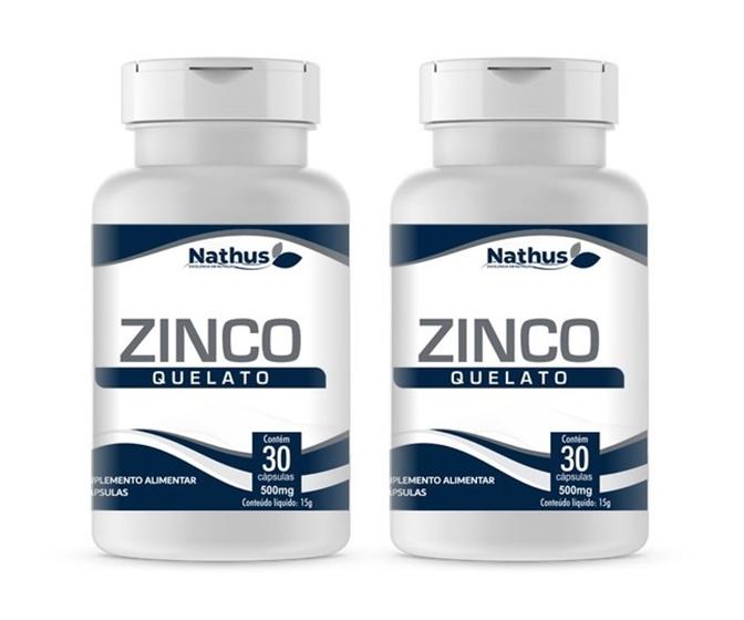 2 Zinco Puro 500mg 30 Cap 100% Natural Original (Total 60 Caps ...