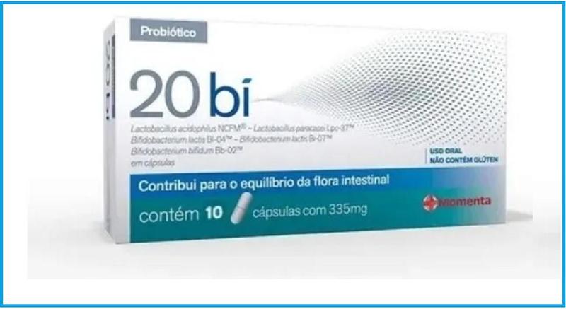 20 Bi Suplemento Probiótico 10 Cápsulas + 5 Cápsulas - Momenta ...