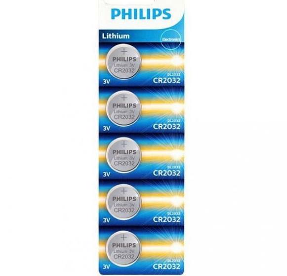 20 Pilhas Philips Cr2032 3v Bateria Original - 4 Cartelas - Pilhas ...