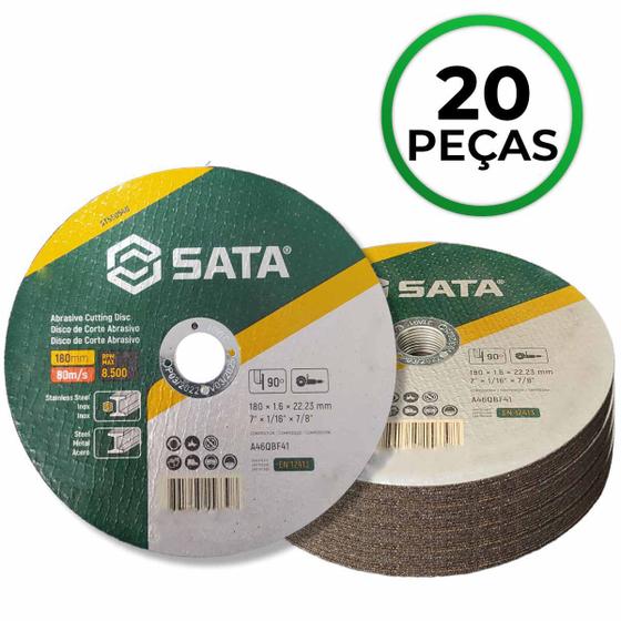 20 Un Discos de Corte Inox Fino 7" polegadas Lixadeira SATA - Disco de ...