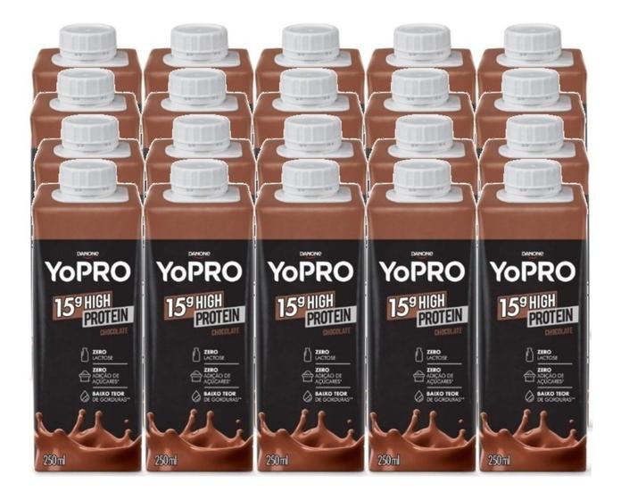 20 Unidades - Yopro Danone High Protein - Fitness Academia - Bebida ...