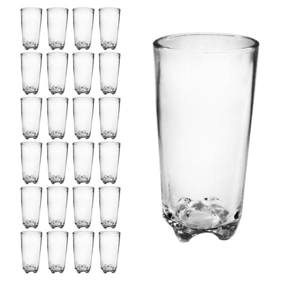 24 Copos Selvana 250ml Vidro Transparente Drinks Luxo - Todo Dia ...