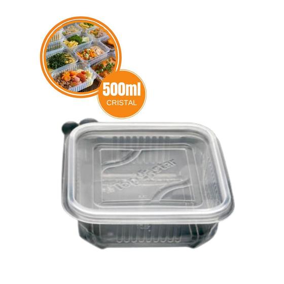 24un Pote Marmita Fitness 500mlQuadrado Freezer/Micro-ondas - TOPSTAR/STARPACK - Marmitas ...