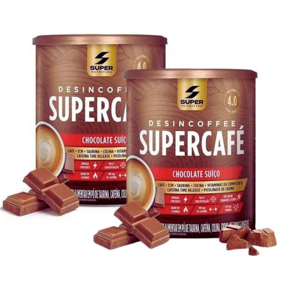 2x Desincoffee - Supercafé Chocolate Suiço - Desinchá 220g - Chá para ...