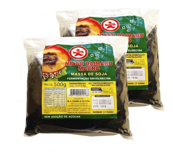 2x Massa De Soja Missô Macrobiótico Escuro 500g Daimaru - Missô / Massa ...
