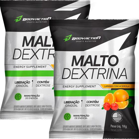 2x Suplemento Energetico Malto Dextrina Dextrose 1kg BodyAction ...
