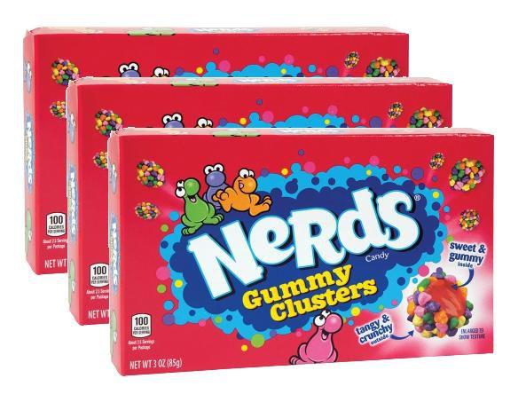 3 Bala Nerds Gummy Clusters - Goma Com Nerds Em Volta 85g - WONKA ...