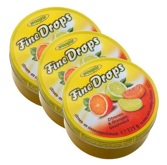 3 Balas Fine Drops Laranja E Limão Tipo Sweet Originals 200G - Woogie ...