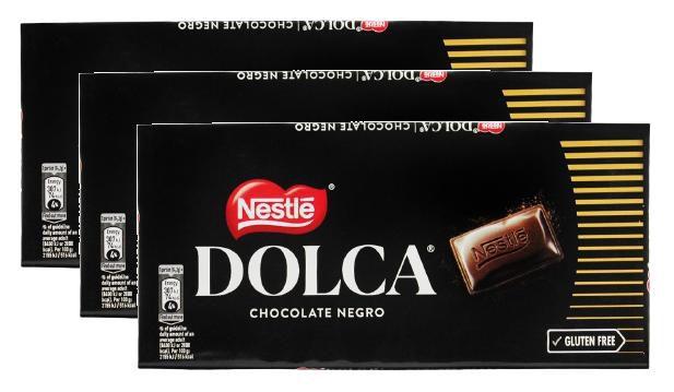 3 Barra Chocolate Negro Amargo Dolca Nestlé Importado 100G - Chocolate ...
