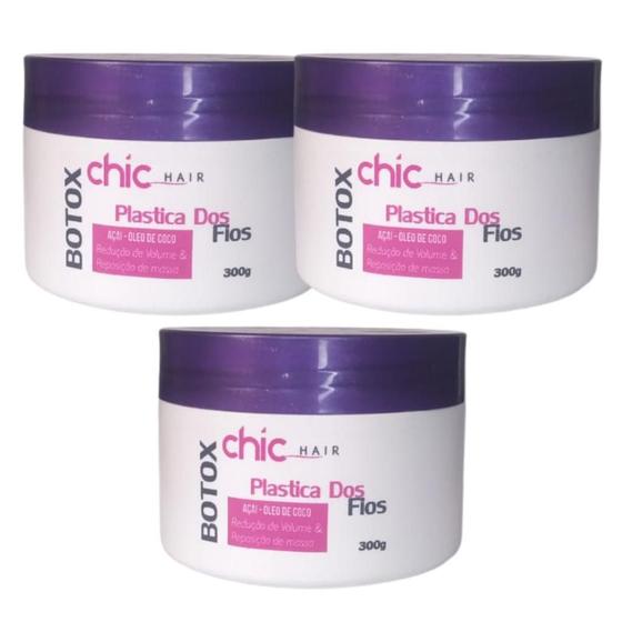 3 Botox Plastica Dos Fios Alisamento E Redutor De Volume - Chic Hair ...