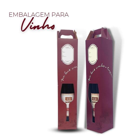 3 Caixas Para Garrafas de Vinho Embalagens Presenteavel - EMIBRA ...