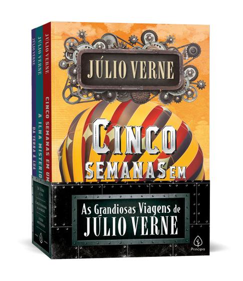 3 Livros Físicos As Grandiosas Viagens de Júlio Verne A ilha Misteriosa ...