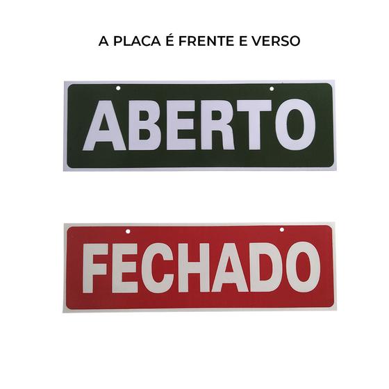 3-placas Aberto E Fechado 3 Unidades Pvc 1mm Loja Comércio - Placa de ...