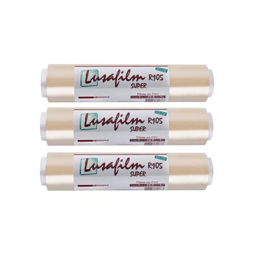 3 Rolos Refil Filme 28x300m PVC Dispafilm Transparente Multiuso Prático ...