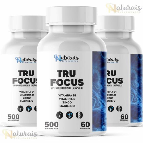 3 Tru Focus Original 180 Cápsulas - Naturais Suplementos - Ômega 3 ...