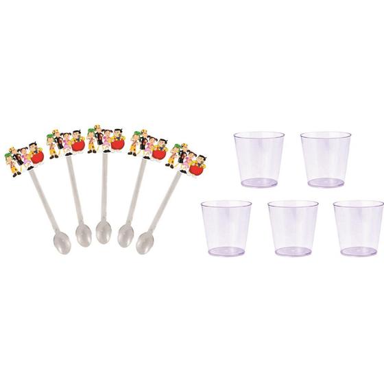300 mini colheres + 300 copos 25 ml Chaves - Envio Imediato - Produto ...