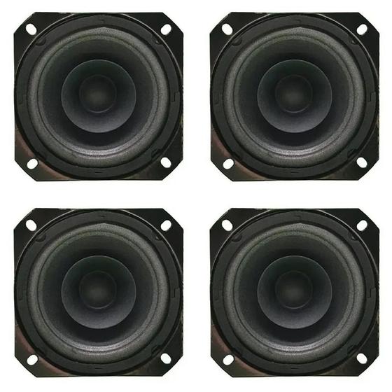 4 Alto Falante Qvs 4 Polegadas 80 Wrms Full Range Som Automotivo Som ...
