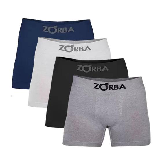 4 Cueca Boxer Zorba de Algodão Masculina Varias Cores - Cueca ...