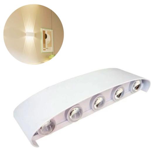 4 Luminária Arandela Meia Lua (Brancas) De Sobrepor Para Paredes LED 10W Bivolt IP65 Cor Da (Luz ...