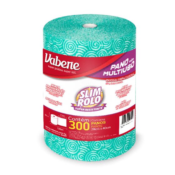 4 Pano Multiuso 28x40cm 120m Verde Rolo 1200 Panos Bobina Reutilizável ...