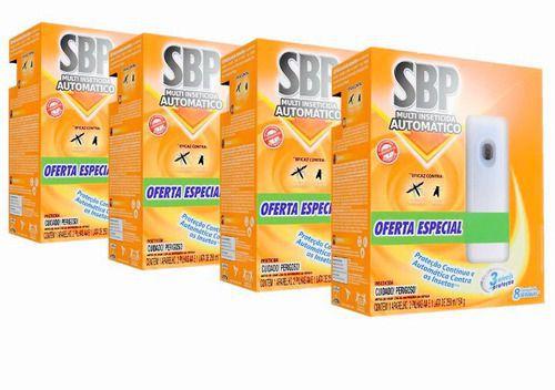 4Un - Sbp Automatico Tradicional Aparelho + Refil 250ml - Inseticidas ...