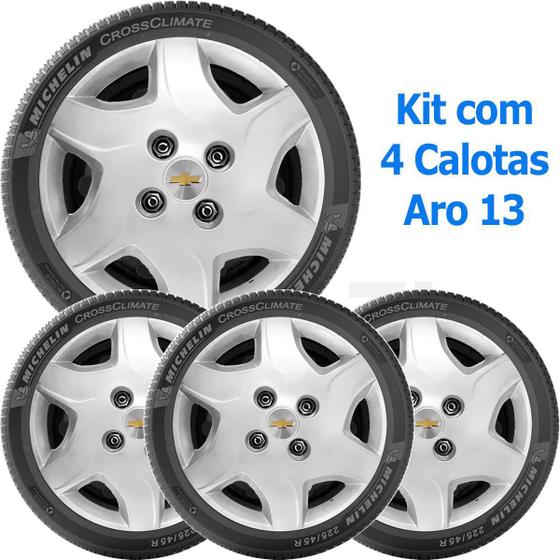 4X Calota Chevrolet Celta Corsa Aro 13 Com Emblema 042Cb - Grid ...