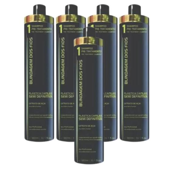 5 Blindagem Plastica Dos Fios Shampoo Anti-Resíduos Passo 1 - Blindagem ...