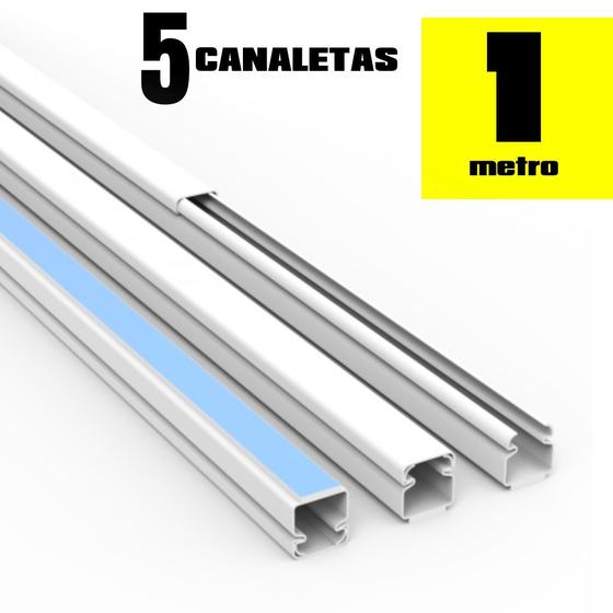 5 canaleta calha pvc 10x10 97cm c/ fita dupla face c011ax5 - ENERBRAS ...