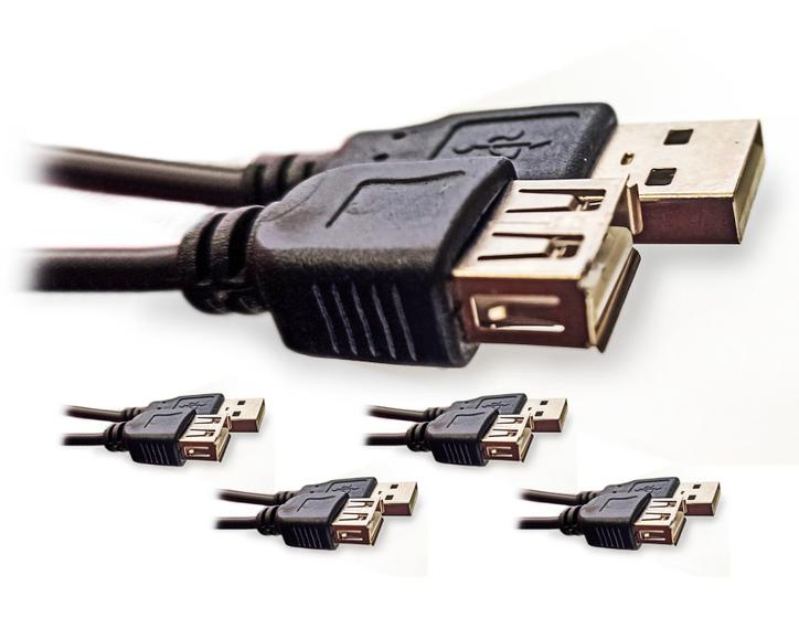 5 Extensores USB 1.5m Macho x Fêmea - Tecno - Cabos e Adaptadores ...