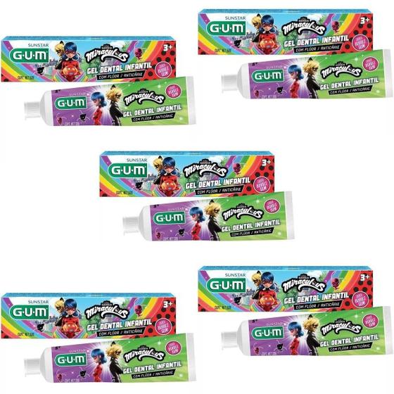 5 gel dental miraculous lady bug - com fluor - 50g - gum - Creme e Gel ...