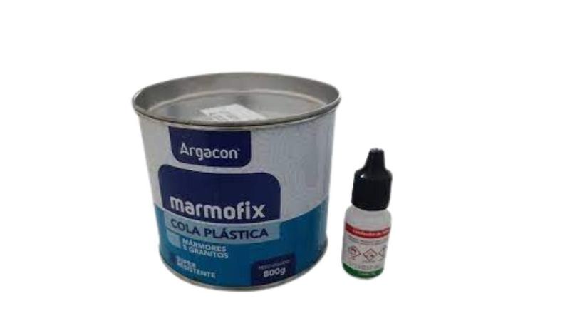 5 Massa Plástica Argacon 800G Chumbar Mármore Porcelanato Gr ...
