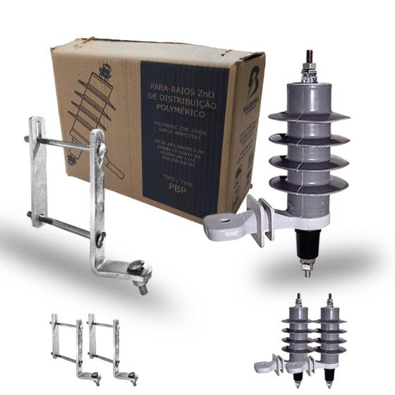 5 Para Raio Classe Tipo Pbp 15kv-12kv-polimérico C/suporte - Rocket ...