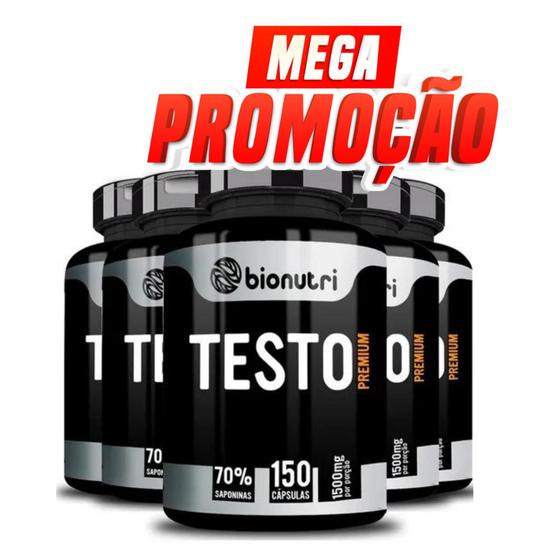 5 Potes Testo Premium 1500mg 750 Cápsulas - Bionutri - Kit de ...