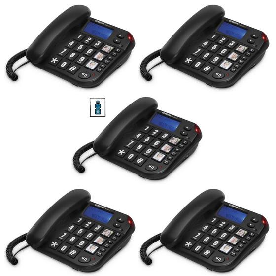 5 Telefone Fixo com Bina Para escritório consultório empresa ...