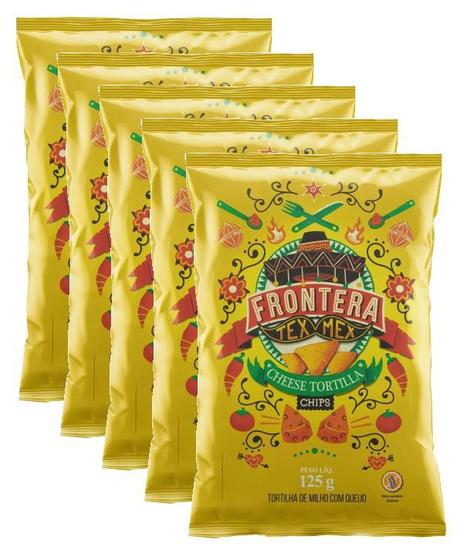 5 Tortilha Chips Cheese sabor queijo Frontera Tex Mex 125G - Chips ...