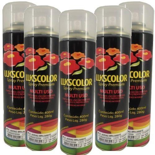 5 Verniz Spray Incolor Brilhante Pintura Madeira Artesanato Metais ...