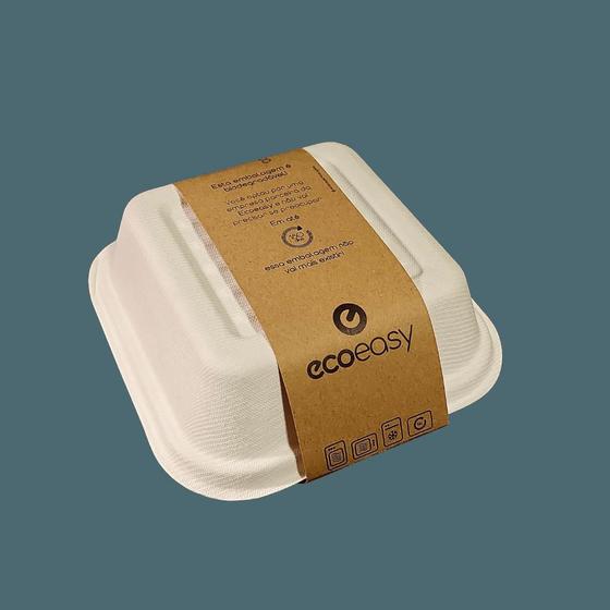 50 Embalagens Biodegradável 450ml Bentô Hamburguer Marmita - Ecoeasy - Marmitas - Magazine Luiza