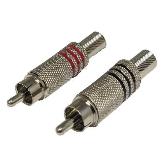 50 Plugs Rca Macho Metálico Com Mola 5mm - Hills - Plugs e Adaptadores ...