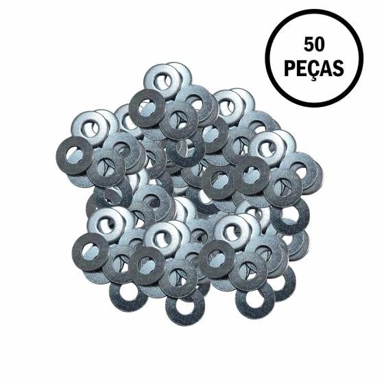 50 Unidades Arruela Lisa 1 Polegada Zincada Galvanizada - TOURO ...