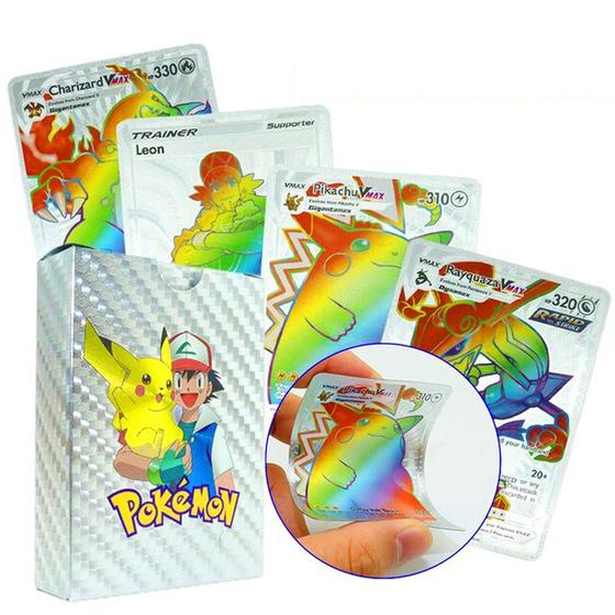 55 Cartas de Pokemon V, Vmax, Gx, Pikachu, Charizard, Mewtwo Deck Cards ...