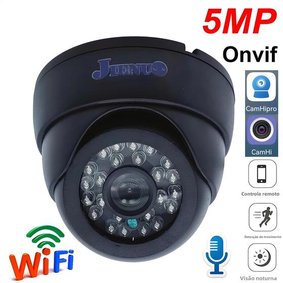 5MP 1080P Wifi IP Dome Câmera Interna CCTV Visão Noturna Infravermelha ...
