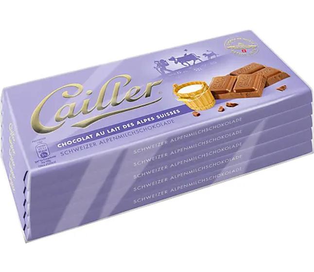 5X Chocolate Suiço Cailler Ao Leite (Des Alpes Suisses) 100G ...