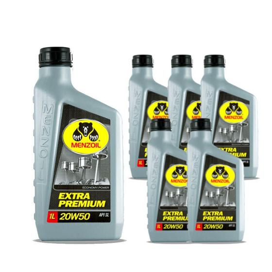 6 Litros De Oleo 20w50 Sl Extra Premium Mineral Kit1005 - Menzoil ...
