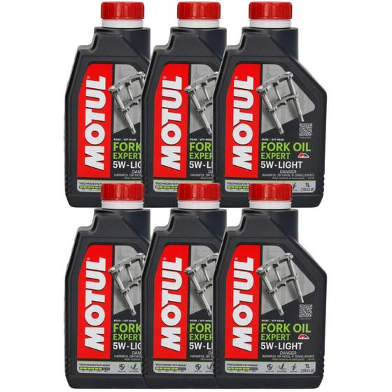 6 Litros Óleo Fluído Hidráulico Suspensão Garfo Bengala Motul Fork Oil Light 5w Semi Sintético ...