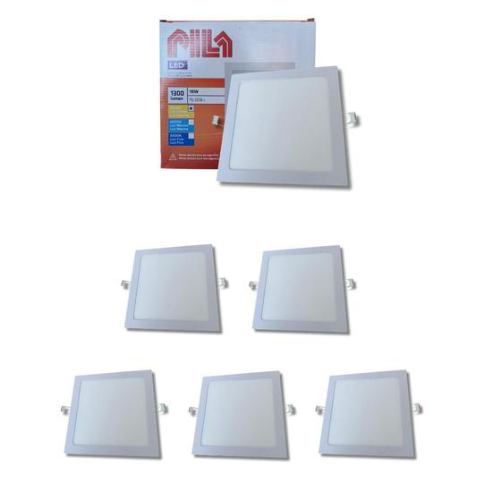 6 Luminárias Painel Led Embutir Philips Pila 18w 3000k - Painel de LED ...